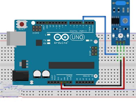 interfacing vibration sensor module with arduino 3 steps