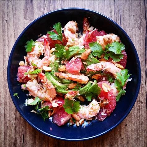 Salade De Crevettes Et Pamplemousse à La Thaï Gratinez