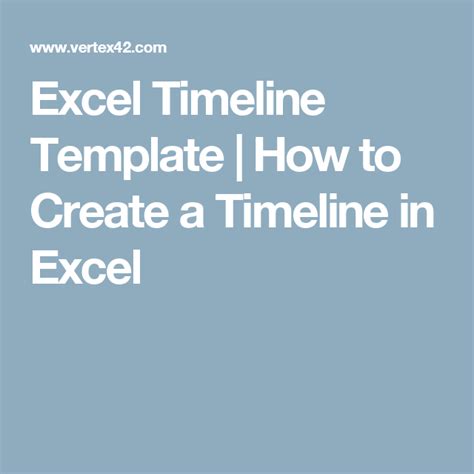 excel timeline template how to create a timeline in