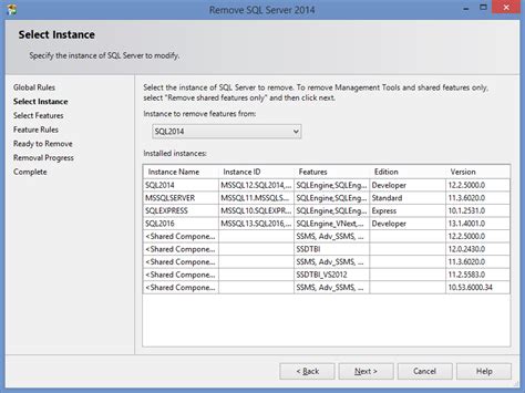 deleting sql server 2014 instance stack overflow