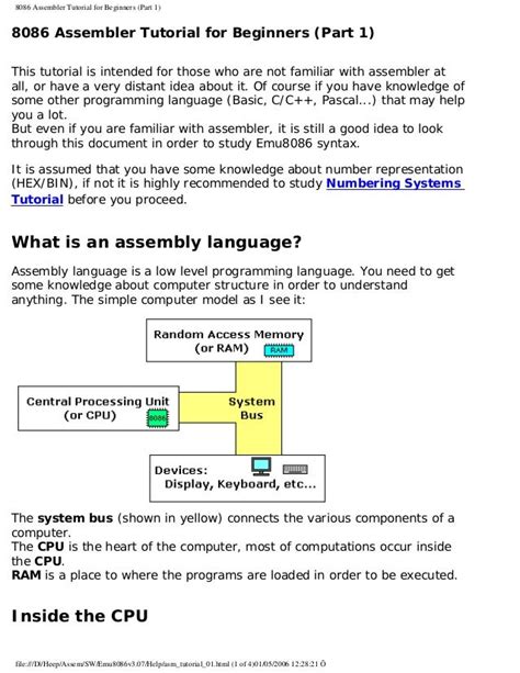 8086 Assembler Tutorial For Beginners Part 2