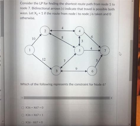 solved consider the lp for finding the shortest route path