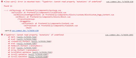 quill wysiwyg cannot read property mutations of