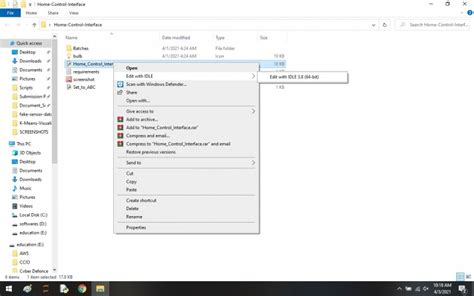 python program to home control interface app using the