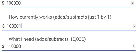 set angular material input type number increment to more than one