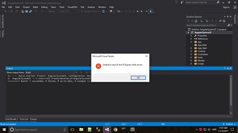 mvc unable to launch the iis express web server on specific