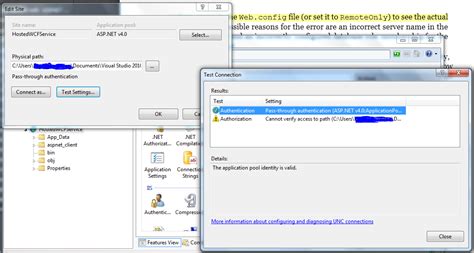 trouble connecting to db using iis and application pools the
