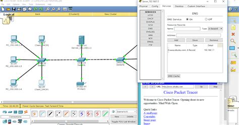 Cisco Packet Tracer Dns Dhcp Server Service In Router 01 Ftp Mail