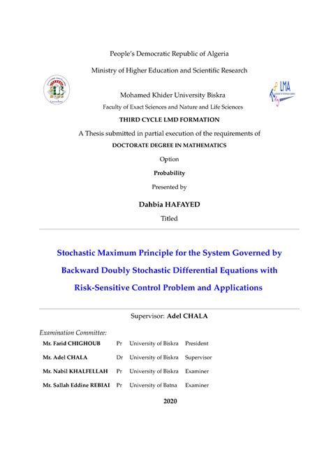 Stochastic Maximum Principle For The System Governed By Backward Doubly