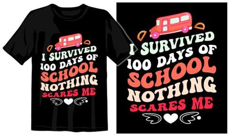 T Shirt 100 Days Of School Graphic By Amazinart · Creative Fabrica