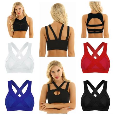 Womens Portrait Open Bust Tip Bra Cupless Sexy Lingerie Crop Tank Tops