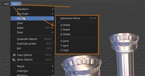 how to mirror in blender