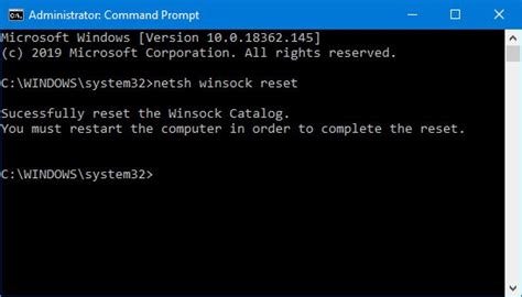 how to reset winsock in windows 11 10