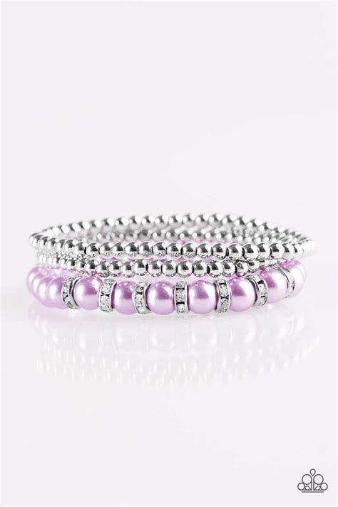Perfect Posh Ture Purple Infused With Two Strands Of Classic Silver