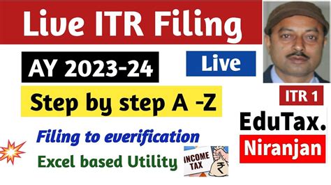 Income Tax Return Filing Ay 23 24 Live Step By Step How To File Itr