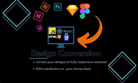 convert xd figma psd using javascript react js html css3 by