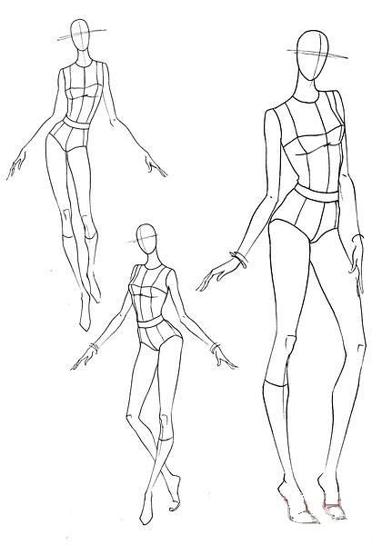 Plantillas Base Figurines De Moda Poses De Movimiento Fashion