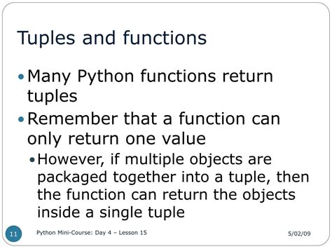 ppt day 4 lesson 15 tuples powerpoint presentation