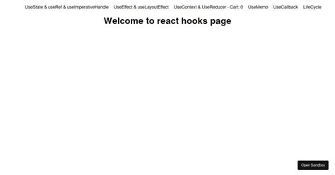 reactjs hooks codesandbox