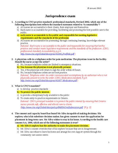Jurisprudence Exam 1 Goodluck Jurisprudence Exam According To Cno