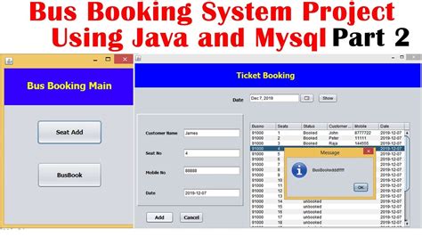 bus booking system project using java and mysql part 2 youtube