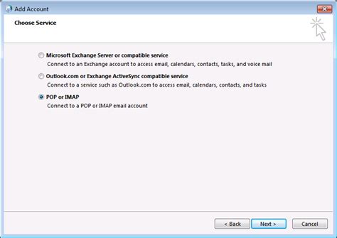 Outlook 2013 Manually Set Up Email
