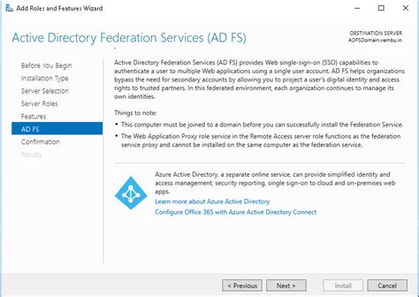 how to install adfs 2016 for office 365