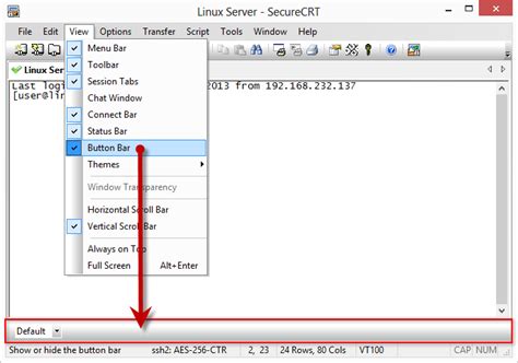 tips securecrt button bar windows linux and mac