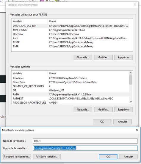 java version n est pas reconnu en tant que commande interne par