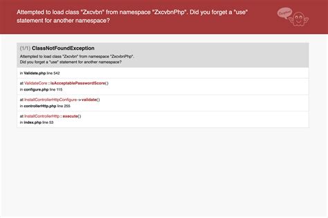 attempted to load class zxcvbn from namespace zxcvbnphp · issue