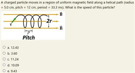 Solved Charged Particle Moves In A Region Of Uniform Magnetic Field