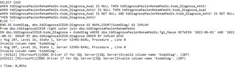 sql invalid column name kodediag stack overflow