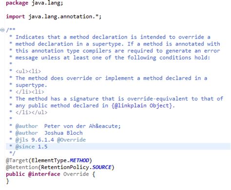 java override annotation