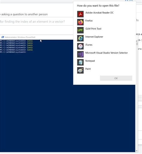 ionic can not run in powershell but work in cmd stack overflow