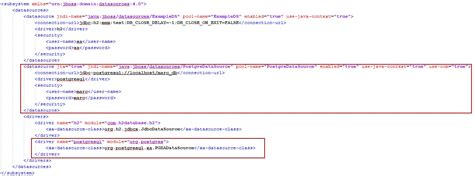 java how to configure datasource in wildfly 10 stack overflow