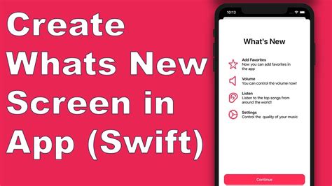 create whats new screen in app swift 5 xcode 11 youtube
