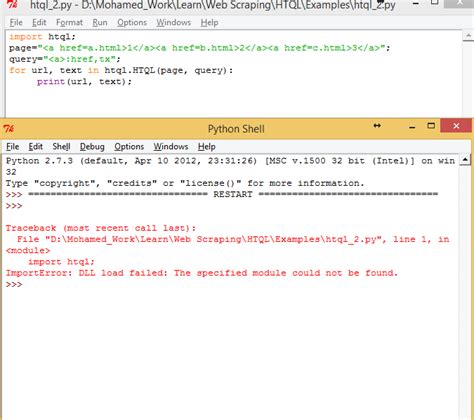 win8 1 64 bit python 2 7 3 import htql importerror dll load