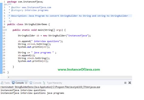 how to convert string to stringbuilder and vise versa in java