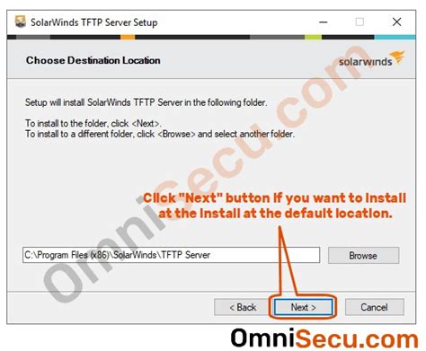 how to install solarwinds tftp server