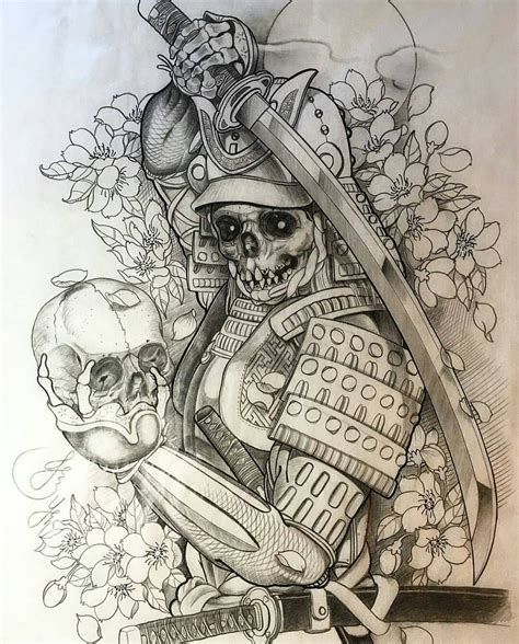 World Of Pencils On Instagram “ghost Samurai Tattoo Sketch By Artist