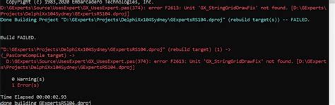 runtime error 217 when installing gexperts gexperts delphi praxis [en]