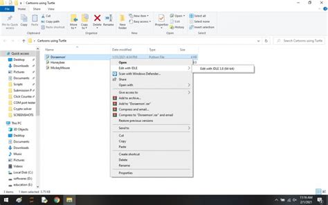 python program to cartoons using turtle app using the