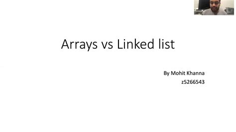 arrays vs linked lists youtube