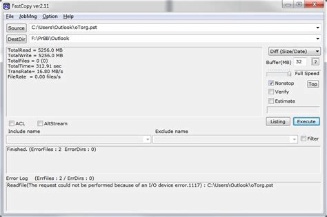 solved a specific file gives an error and does not finish copying in
