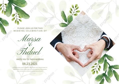 Green Plant Wedding Invitation Template Download On Pngtree