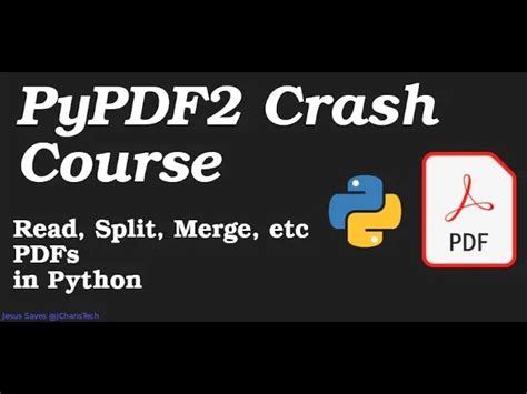 pypdf2 crash course working with pdfs in python