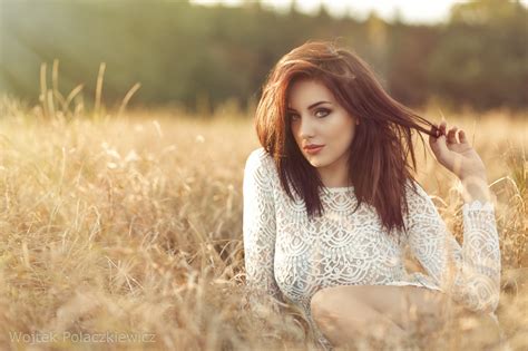 Wallpaper Face Sunlight Women Outdoors Model Long Hair Brunette