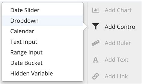 create custom dropdowns chartio documentation
