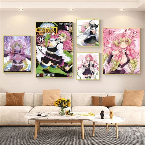 P Ster De Anime De Demon Slayer Kanroji Mitsuri Carteles Adhesivos