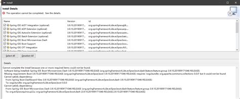 sts springsourcetoolsuite some problem with installing springsource